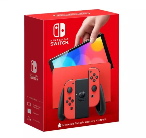 任天堂Switch OLED主機 (亞版) 瑪利歐亮麗紅主機+紅色手把 – 超雄企業股份有限公司